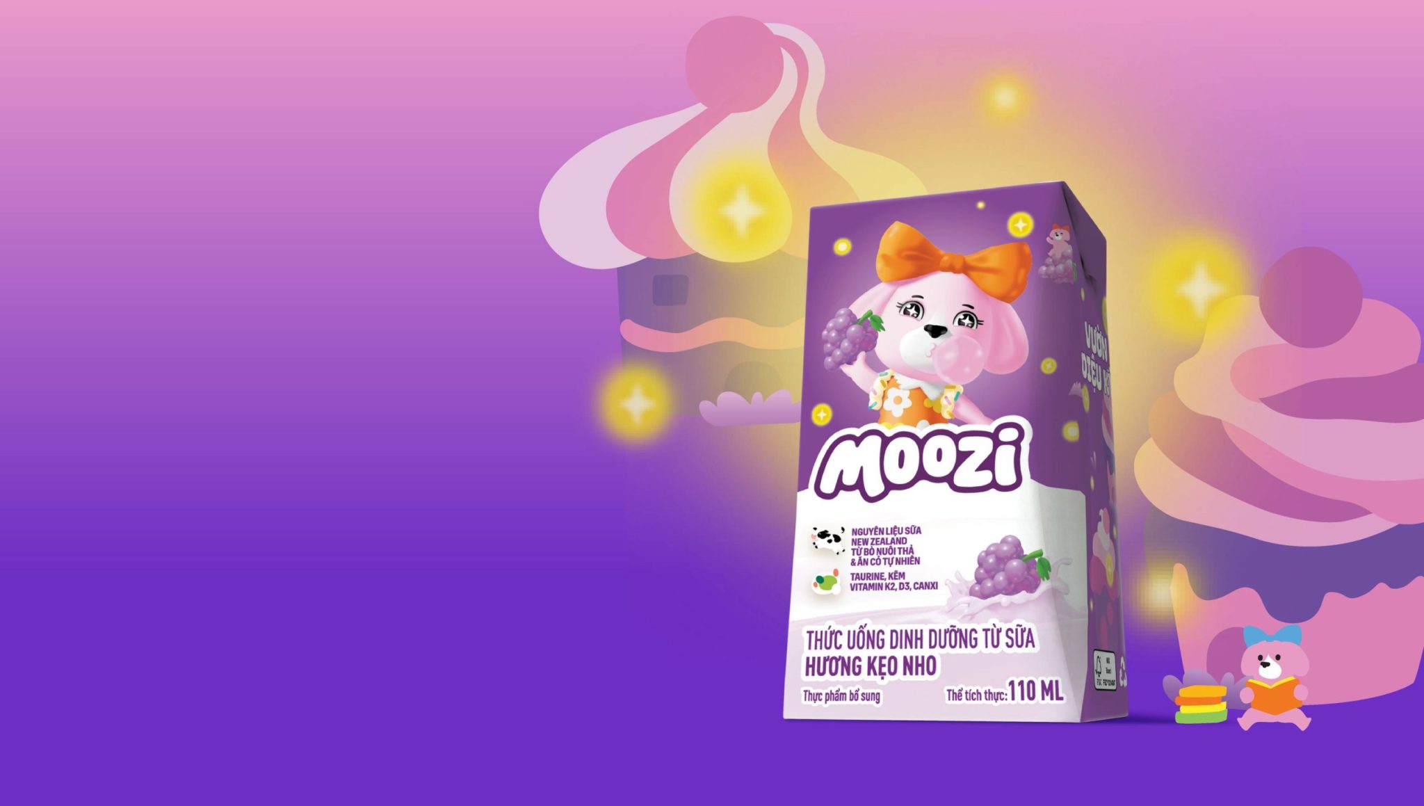Sữa hương vị Moozi 110ml - MOOZI